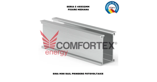 SINA MINI RAIL PRINDERE FOTOVOLTAICE SERIA C 40X52MM, FIX. MEDIANA