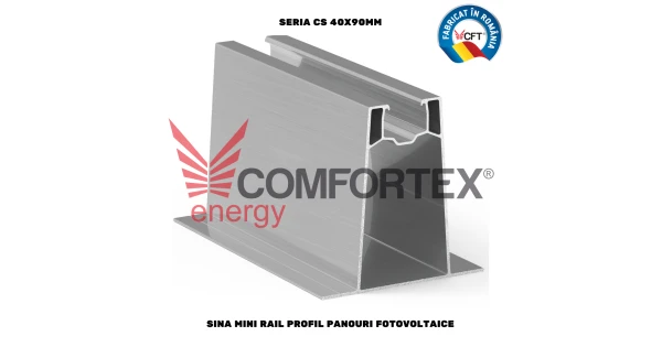 SINA MINI RAIL PROFIL PANOURI FOTOVOLTAICE SERIA CS 40X90MM