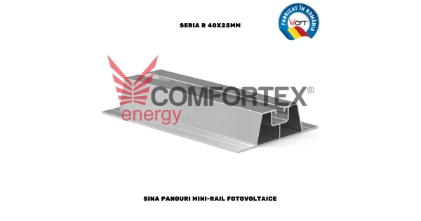 SINA PANOURI MINI-RAIL FOTOVOLTAICE, SERIA R 40X25MM