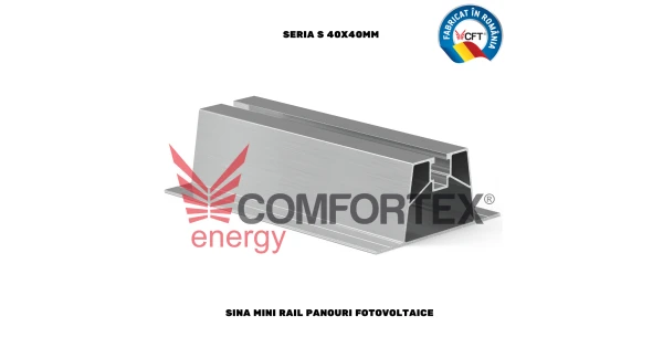 SINA MINI RAIL PANOURI FOTOVOLTAICE, SERIA S 40X40MM