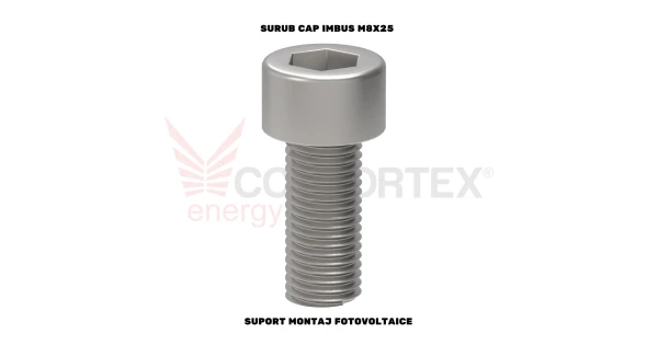 SURUB CAP IMBUS M8X25, SUPORT MONTAJ FOTOVOLTAICE